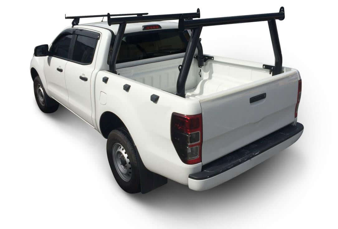 Set of 2 BLACK Universal Ute Ladder Racks – Secure & Durable — AlfaLab